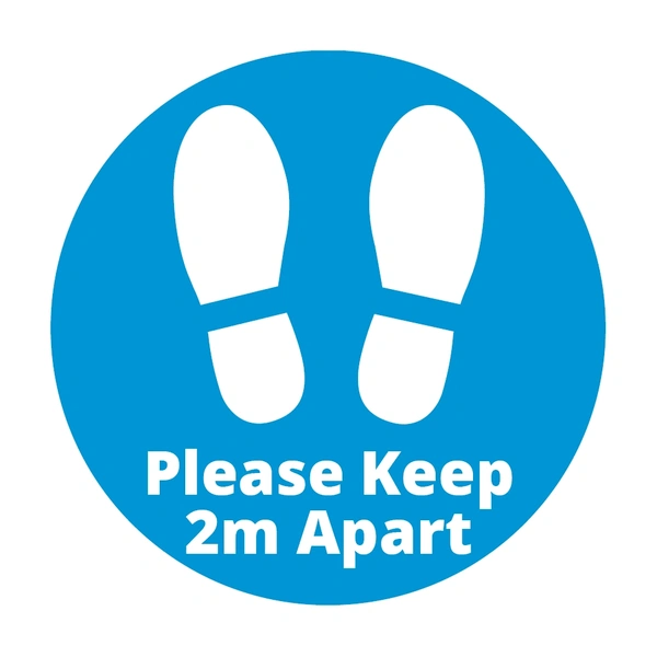 2m Distance Circle Floor Sticker | Pinstripes Signs and Graphics